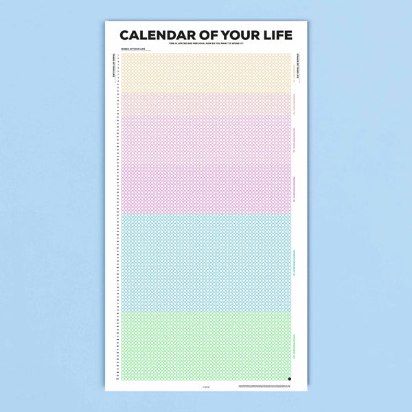 Calendar of Your Life Infographic Poster (Neon) – the kurzgesagt shop