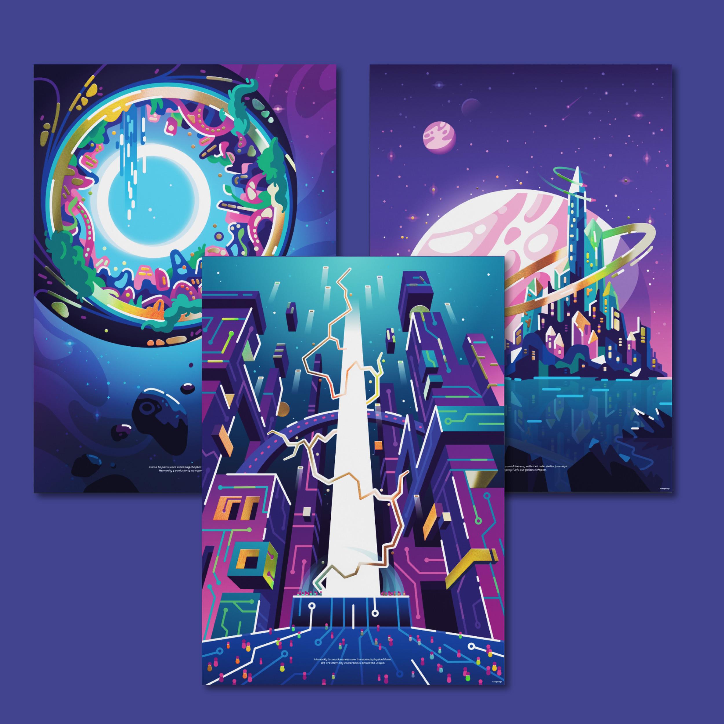 Space & Astronomy Posters – Elaborately Illustrated, Printed with Shiny ...