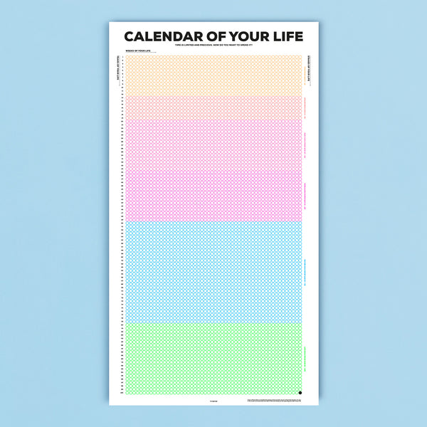 Calendar of Your Life Infographic Poster (Neon) – the kurzgesagt shop